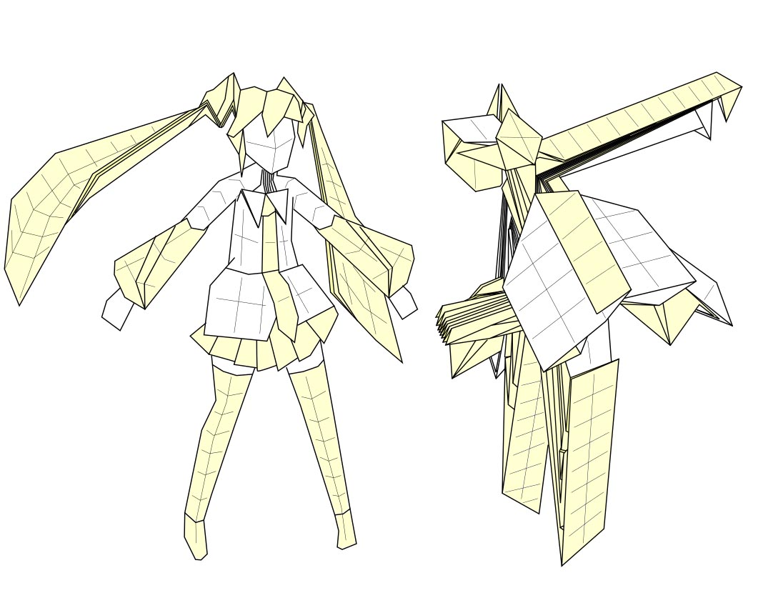 Hatsune Miku and colour change | Abrashi Origami School